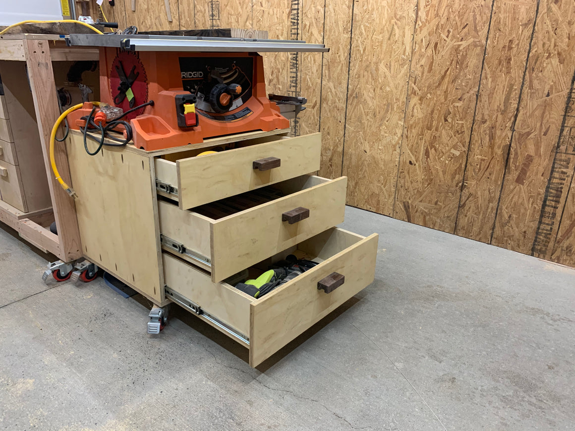 Mobile Table Saw Stand - Plans – Spencley Design Co